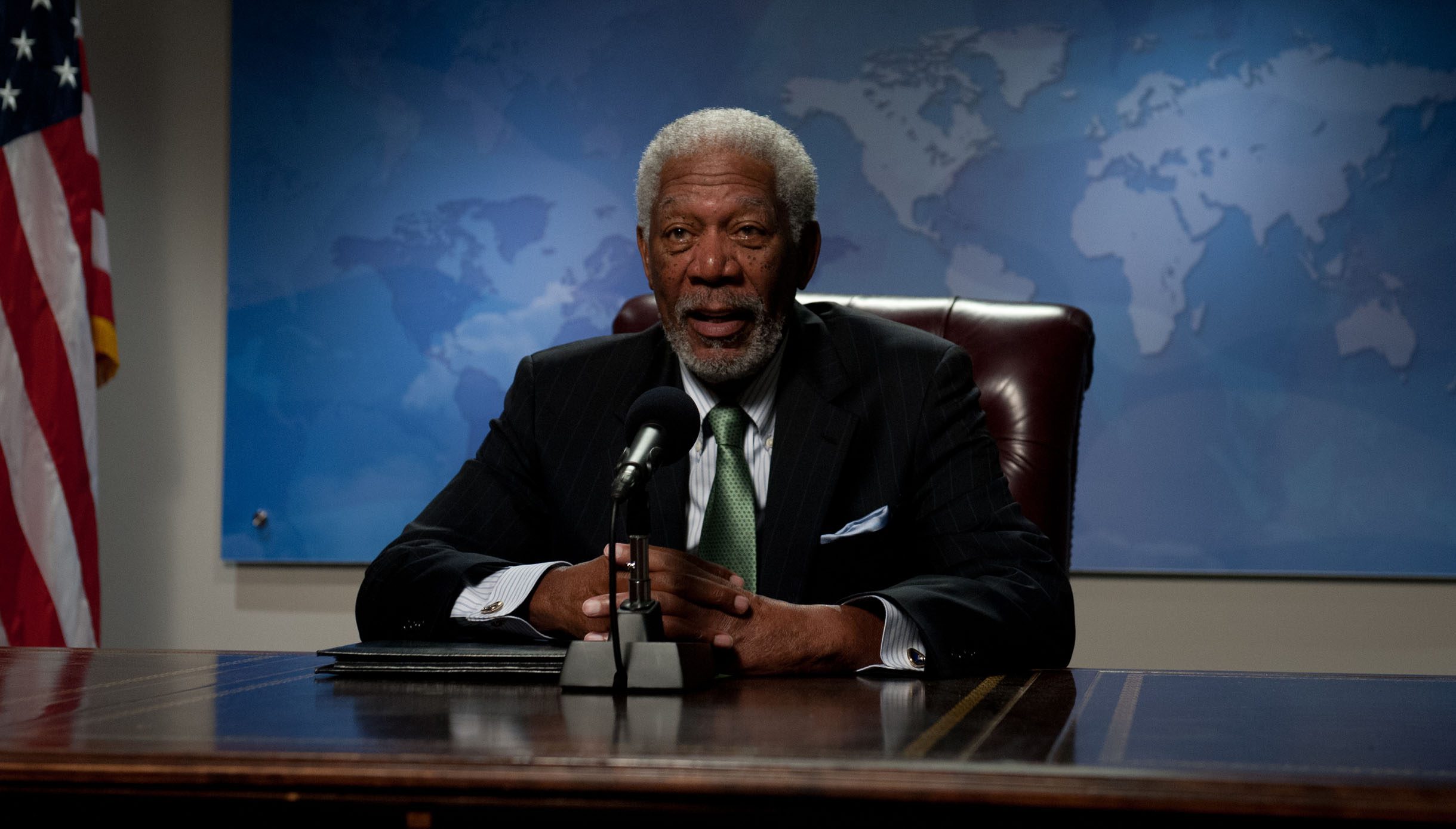 Morgan Freeman Takes Charge in 'Olympus' - Front Row Features